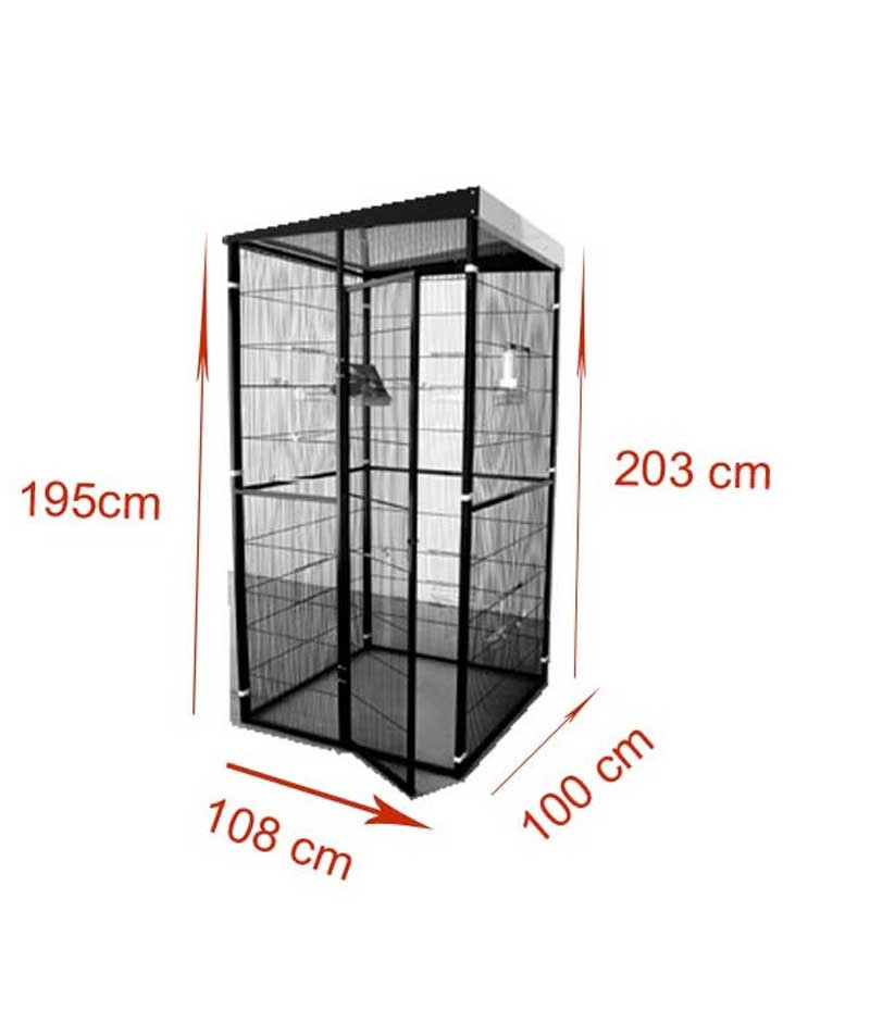 Aviaries for little birds: Garden aviary 1m2 with access door IMOR®