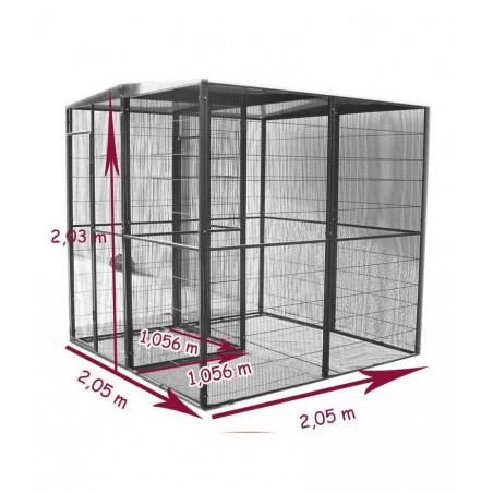 Aviaries for little birds: 4sqm garden aviary with security airlocks. IMOR®